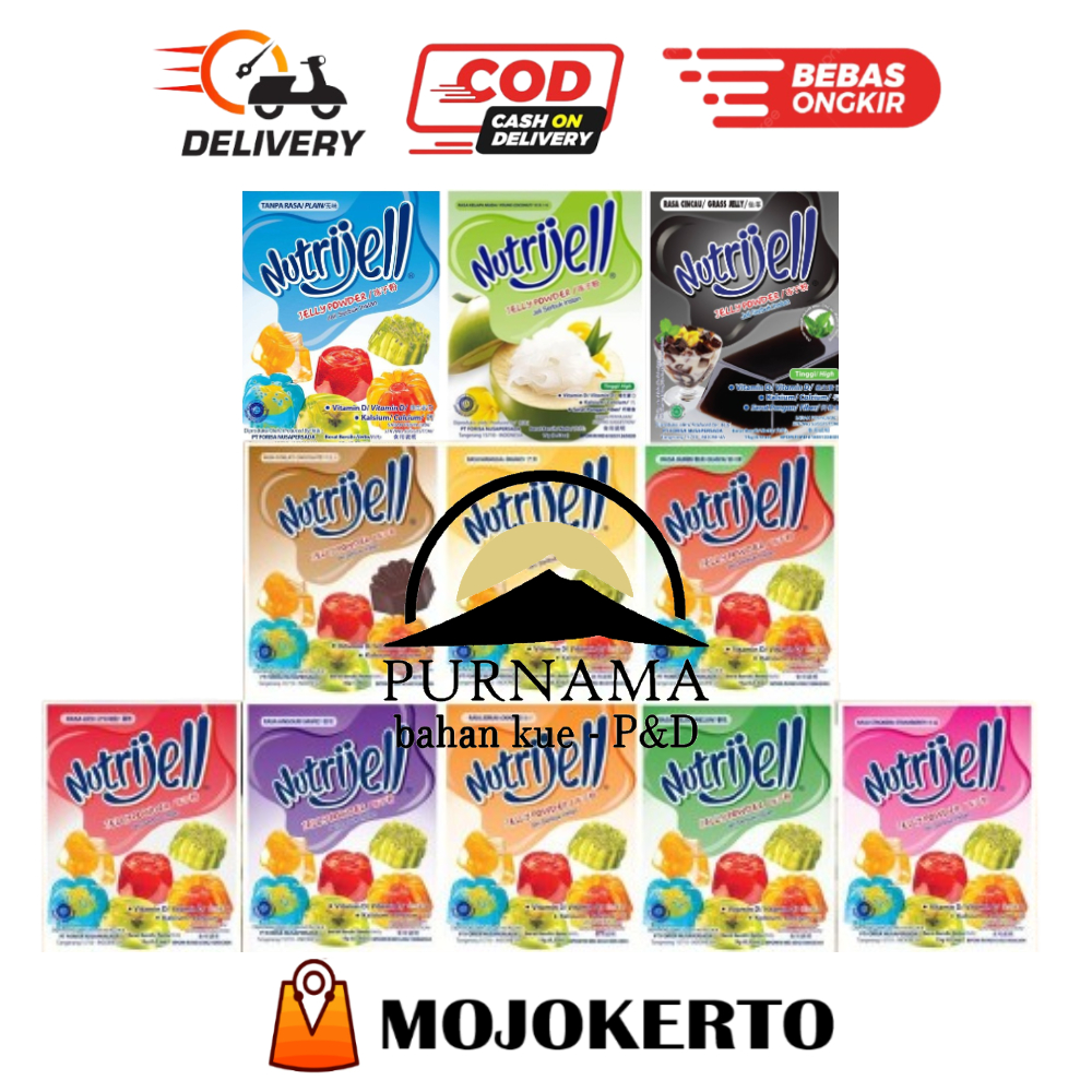 Jual NUTRIJELL EKONOMIS BUAH CINCAU COKLAT RASA JELI JELLY BUBUK KELAPA ...