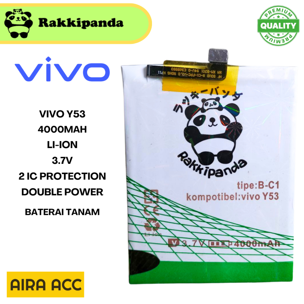 Jual Baterai Vivo BC1 Baterai Vivo Y53 BC1 RakkiPanda Battery | Shopee ...