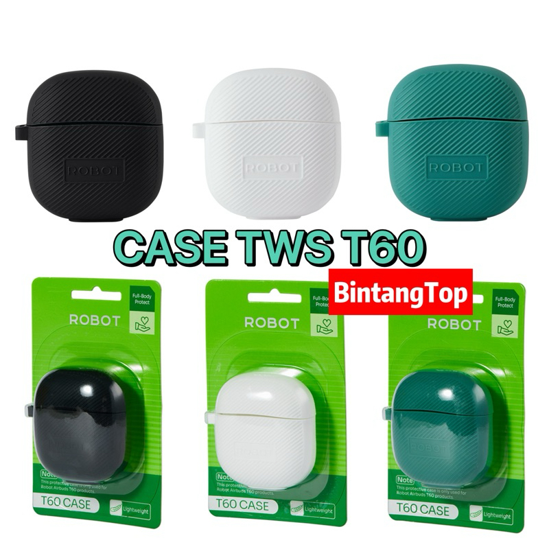 Jual CASE TWS T60 / Case airbuds TWS ROBOT T60 ORIGINAL | Shopee Indonesia