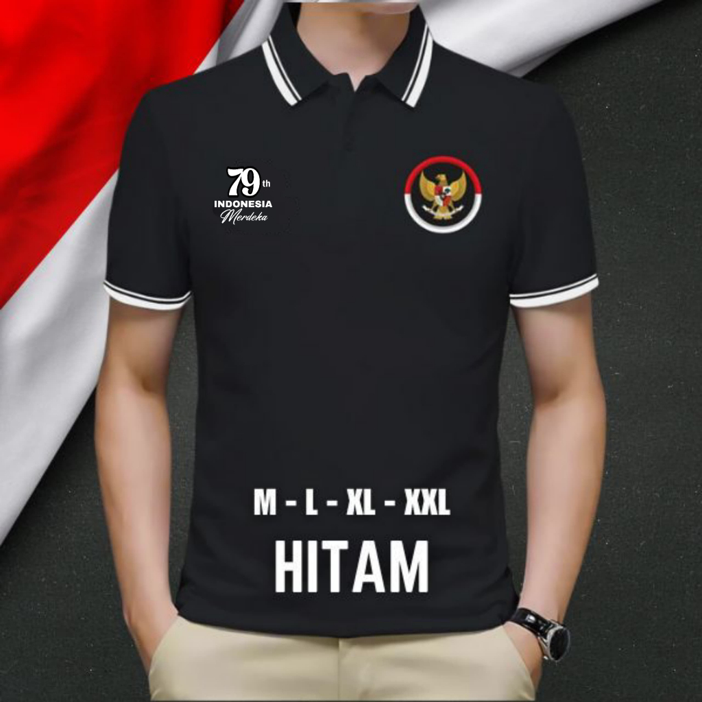 Jual Kaos Polo Shirt Tshirt Kemerdekaan Indonesia HUT RI 2024 Baju Kerah Distro Hut RI Ke 79 ...