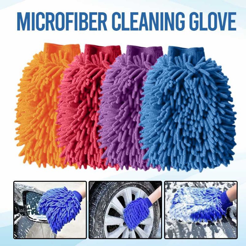 Jual Microfiber Cleaning Glove Sarung Tangan Pembersih Debu | Shopee ...