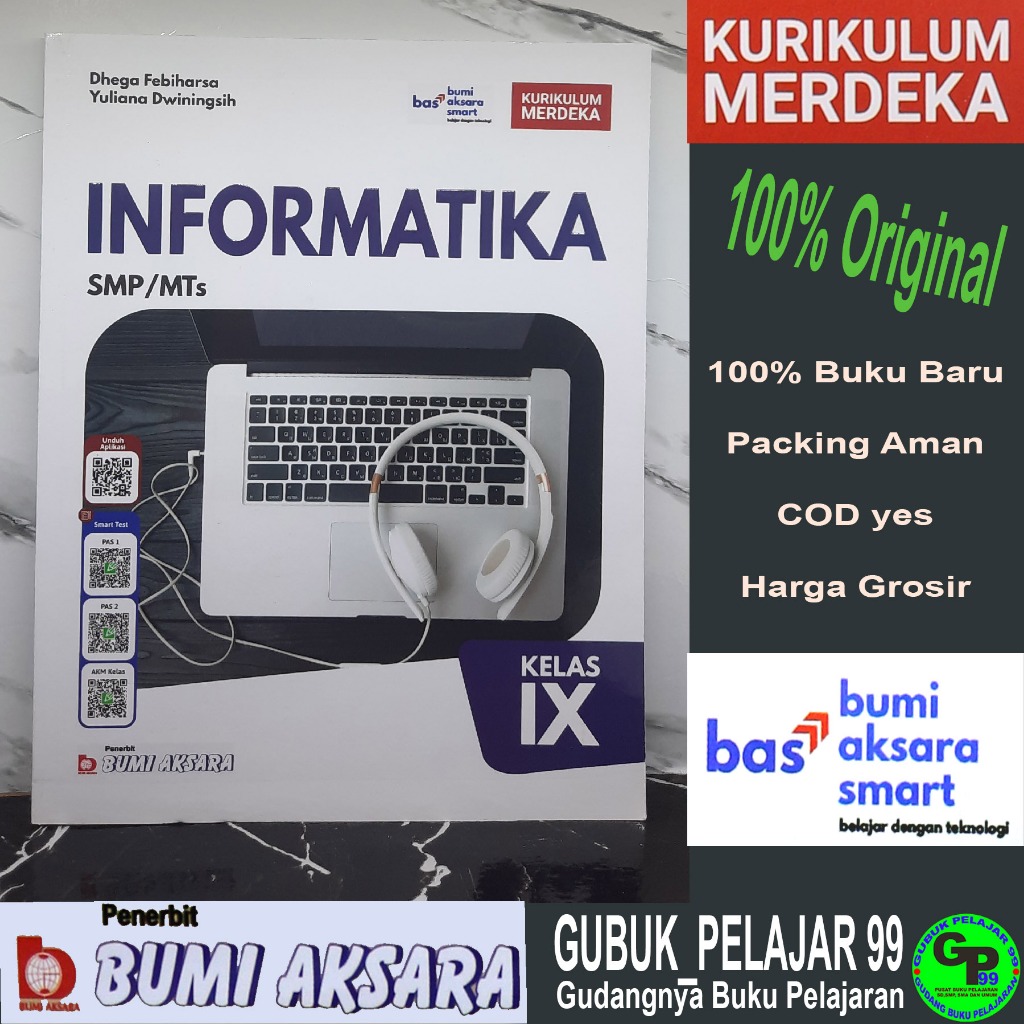 Jual Buku Siswa INFORMATIKA Kelas 9 Untuk SMP/MTs KURIKULUM MERDEKA Penerbit Bumi Aksara ...
