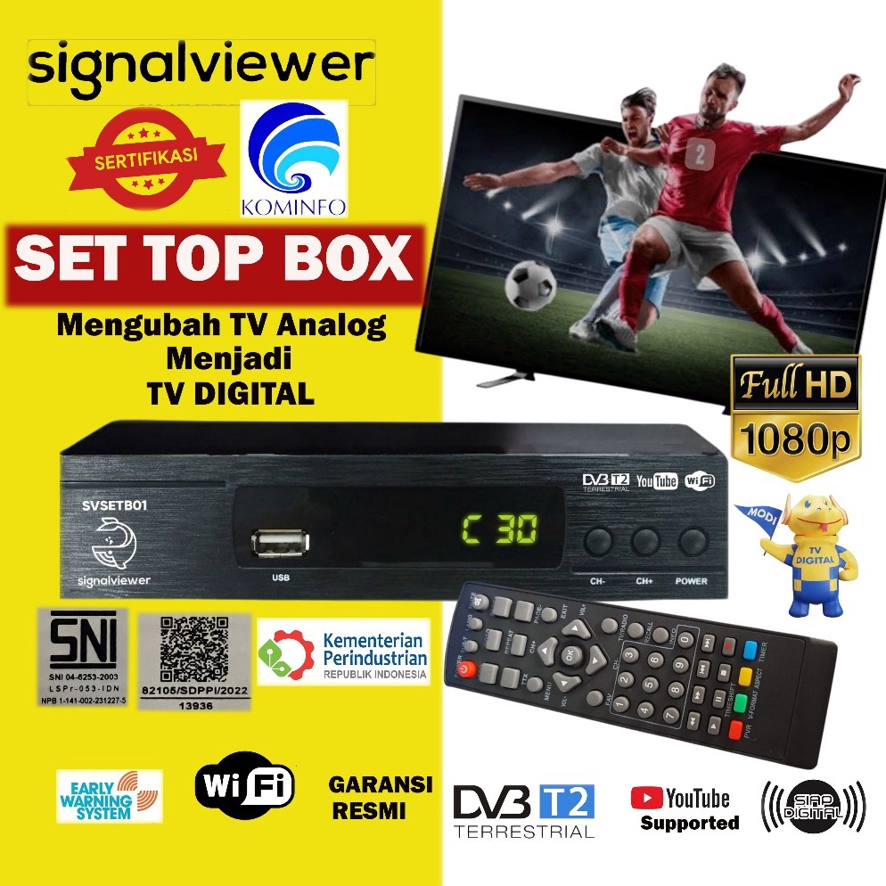 Jual Set Top Box STB TV Digital Signal Viewer Receiver Penerima Sinyal ...