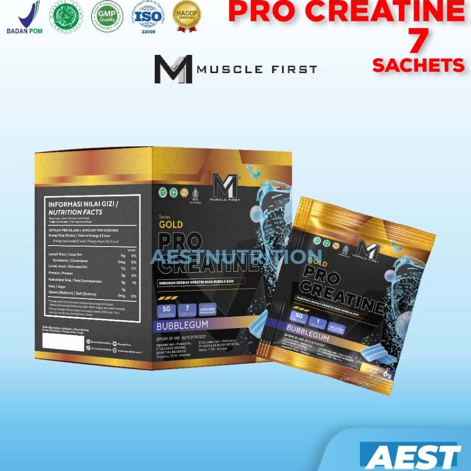 Jual Muscle First M1 Pro Creatine Monohydrate Box Isi 7 Sachet | Shopee ...