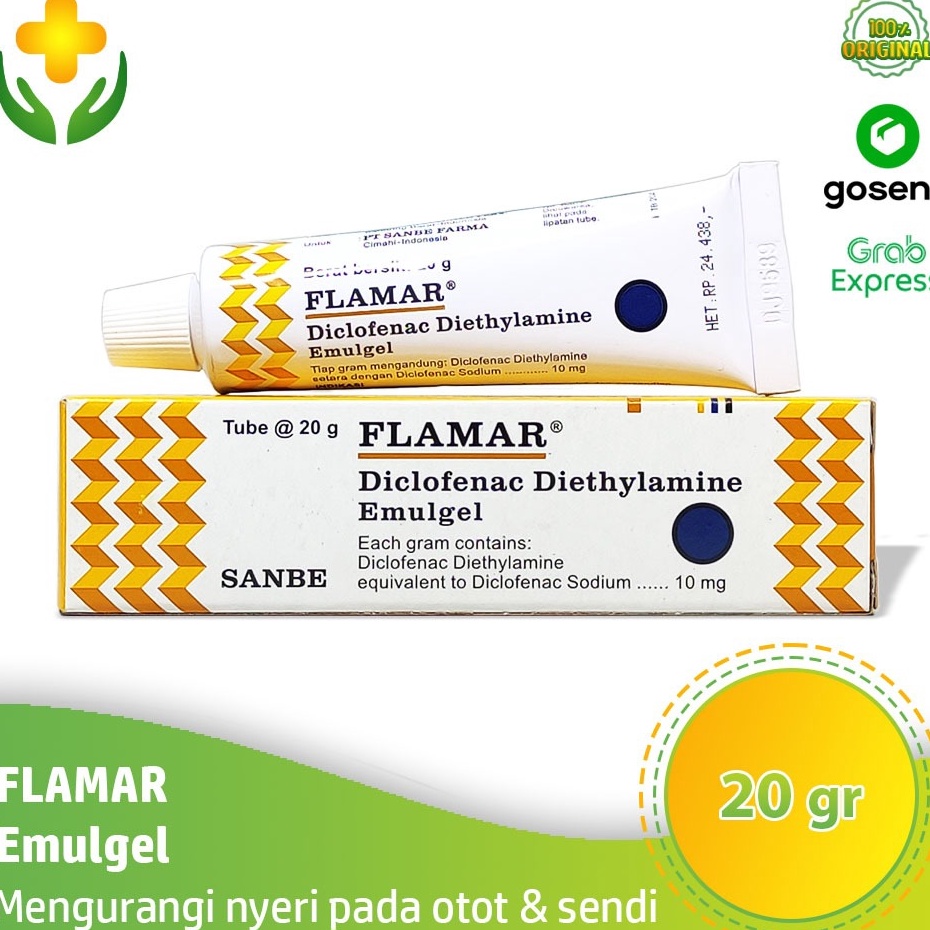 Jual Flamar Gel 2 gr Gel Nyeri Sendi Nyeri Otot Radang Sendi Flamar ...