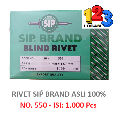 Jual Blind Rivet No. 550 - Paku Rivet Merk SIP Brand | Shopee Indonesia