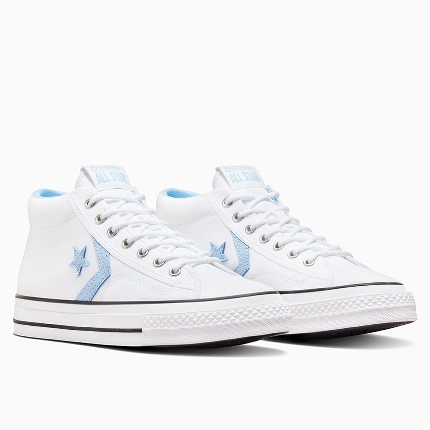 Jual Converse Star Player 76 Mid Top White/True Sky - Original | Shopee ...