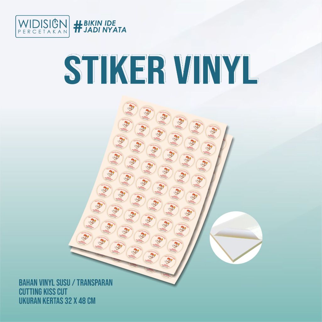 Jual STIKER | LABEL KEMASAN PRODUK | BAHAN VINYL/PLASTIK PUTIH SUSU ...