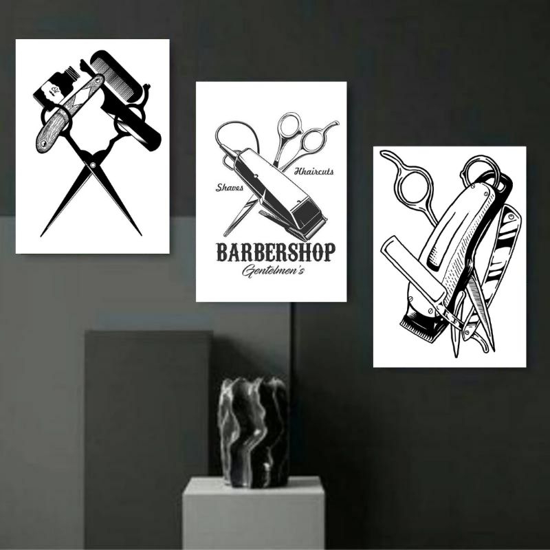 Jual Hiasan Dinding Barbershop Walldecor Barber shop Vintage Dekorasi ...