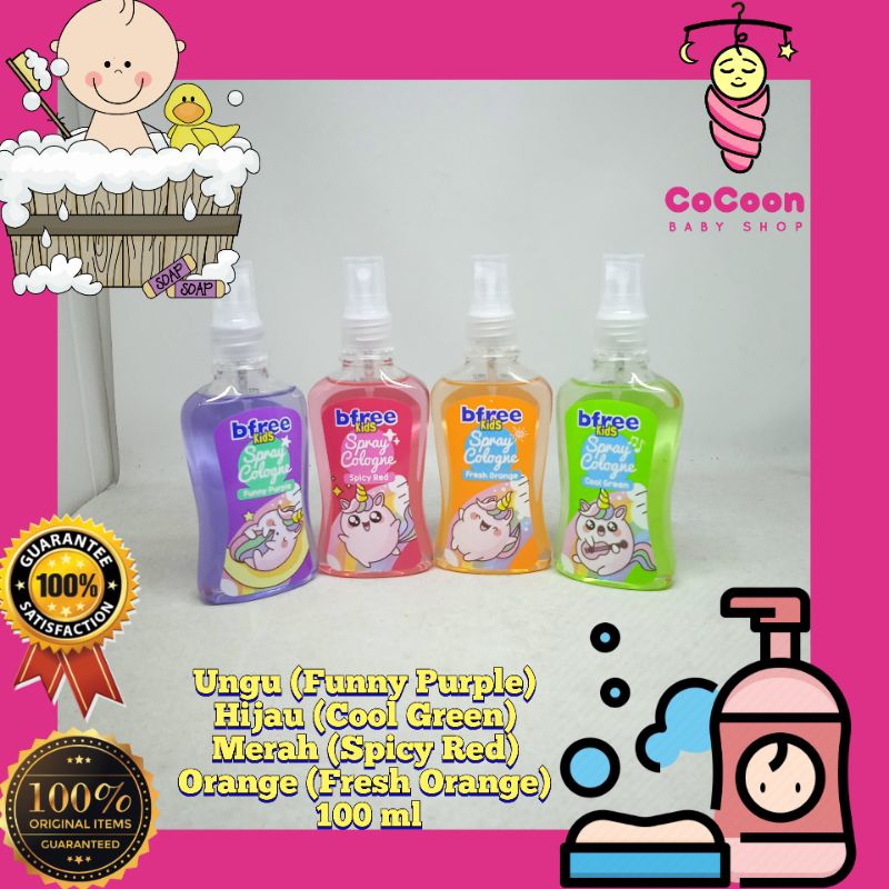 Jual Pengharum Badan Bayi Anak B Free Bfree Cologne Ungu Hijau Merah ...