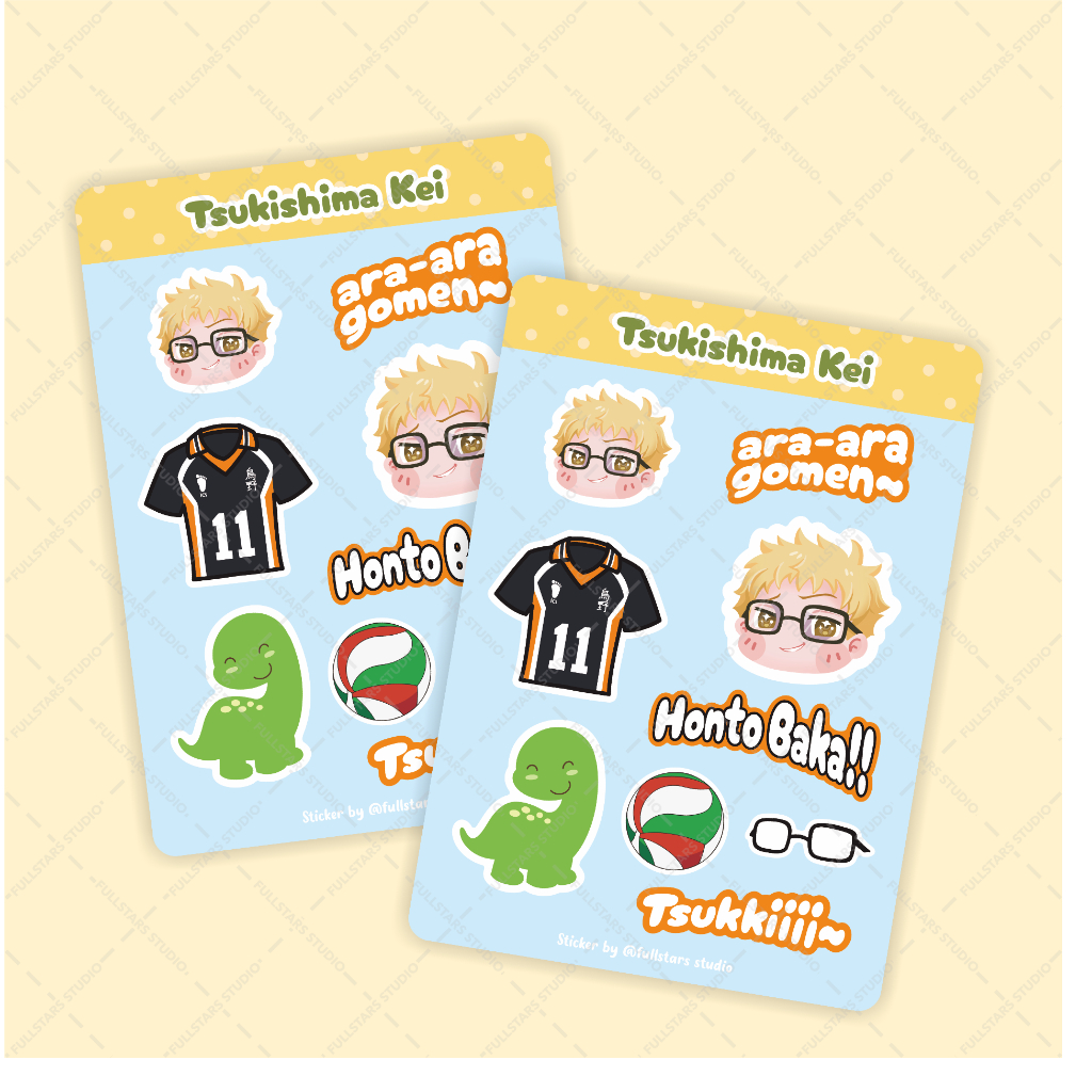 Jual STIKER TSUKISHIMA KEI HAIKYUU ARA ARA GOMEN CHIBI LUCU ANTI AIR ...