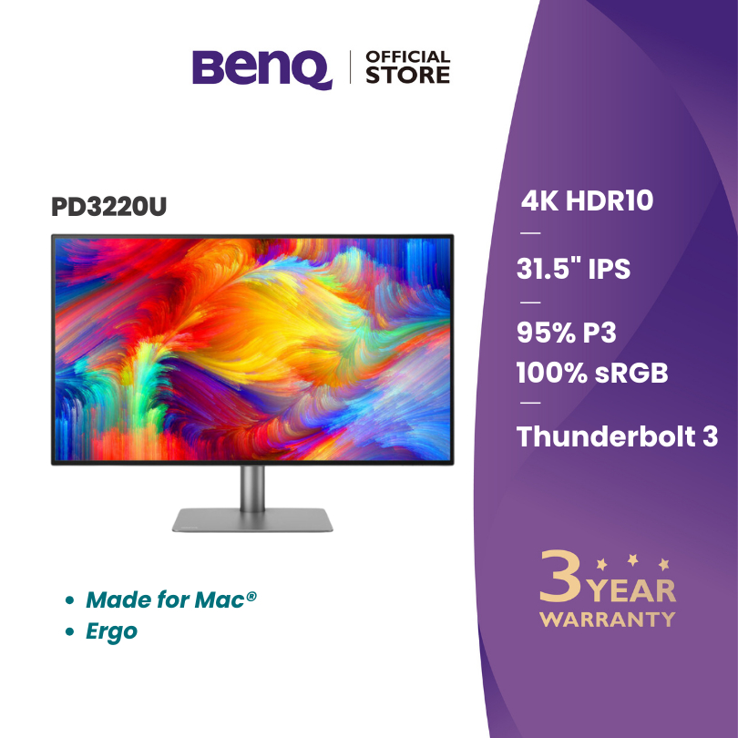 Jual BenQ PD3220U Mac-Ready Designer Monitor 4K 32 inch 4K UHD 100%SRGB ...