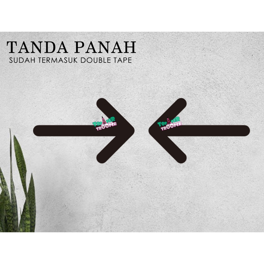 Jual Akrilik Sign Panah Pintu Cafe / Penanda Panah Akrilik Pintu Kaca ...