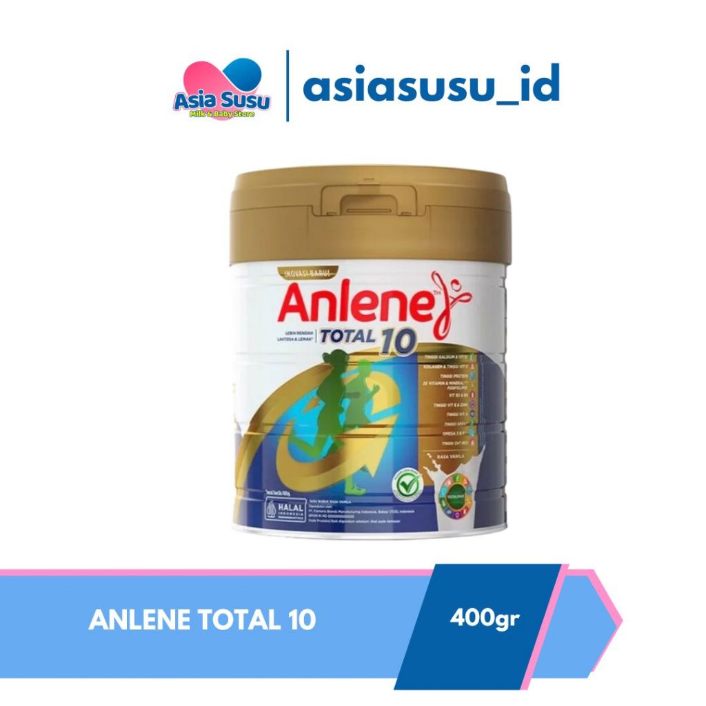 Jual ANLENE TOTAL 10 VANILA 400GR / 800GR (SUSU KESEHATAN TULANG OTOT ...