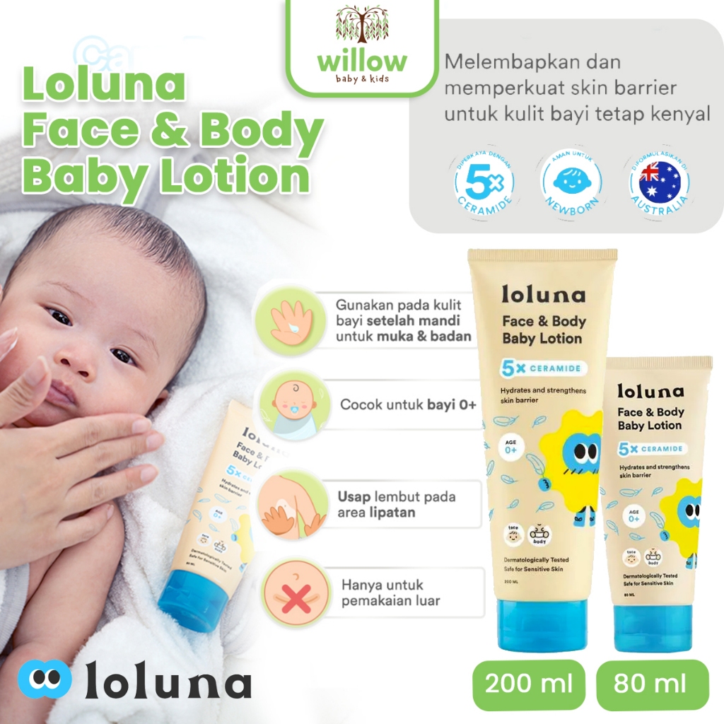 Jual Cream Bayi - Loluna Face & Body Baby Lotion | Shopee Indonesia