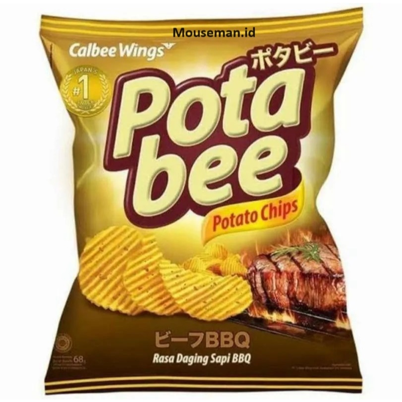 Jual Makanan Ringan Potato Chips Keripik Kentang Crunchy Pota Bee Rasa ...
