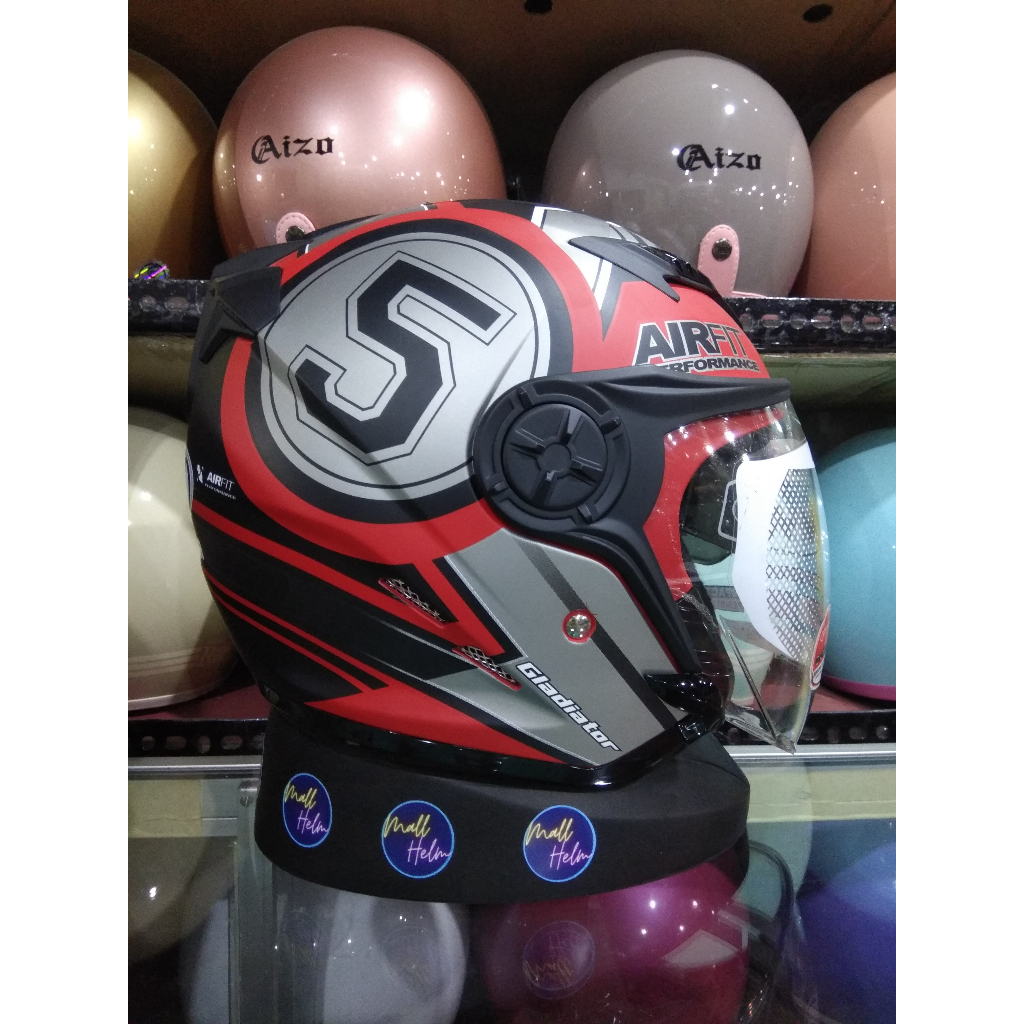 Jual HELM NHK GLADIATOR MOTIF JUMPER DOUBLE VISOR | Shopee Indonesia