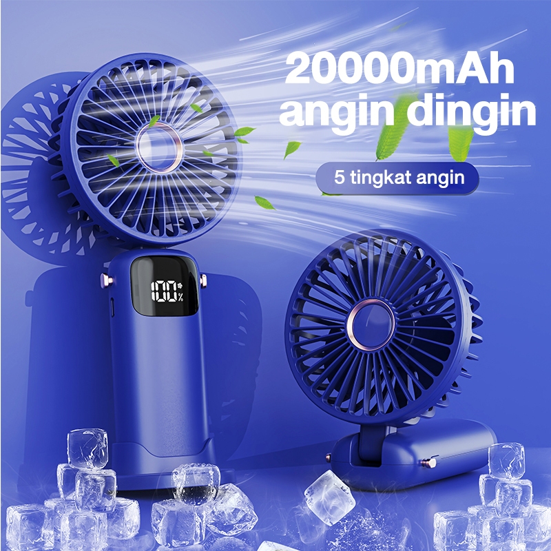 Jual Kipas Angin Portable Mini USB 20000mAh Lipat / LED Display ...