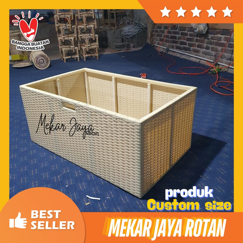 Jual Mekar Jaya Rotan Box Rotan Big Size/ Laci rotan tempat penyimpanan ...