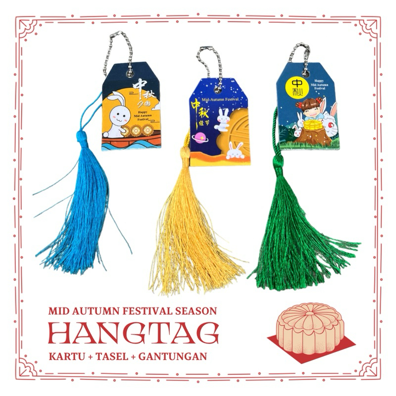 Jual Isi 5 set hangtag mooncake tag kue bulan mid autumn festival ...
