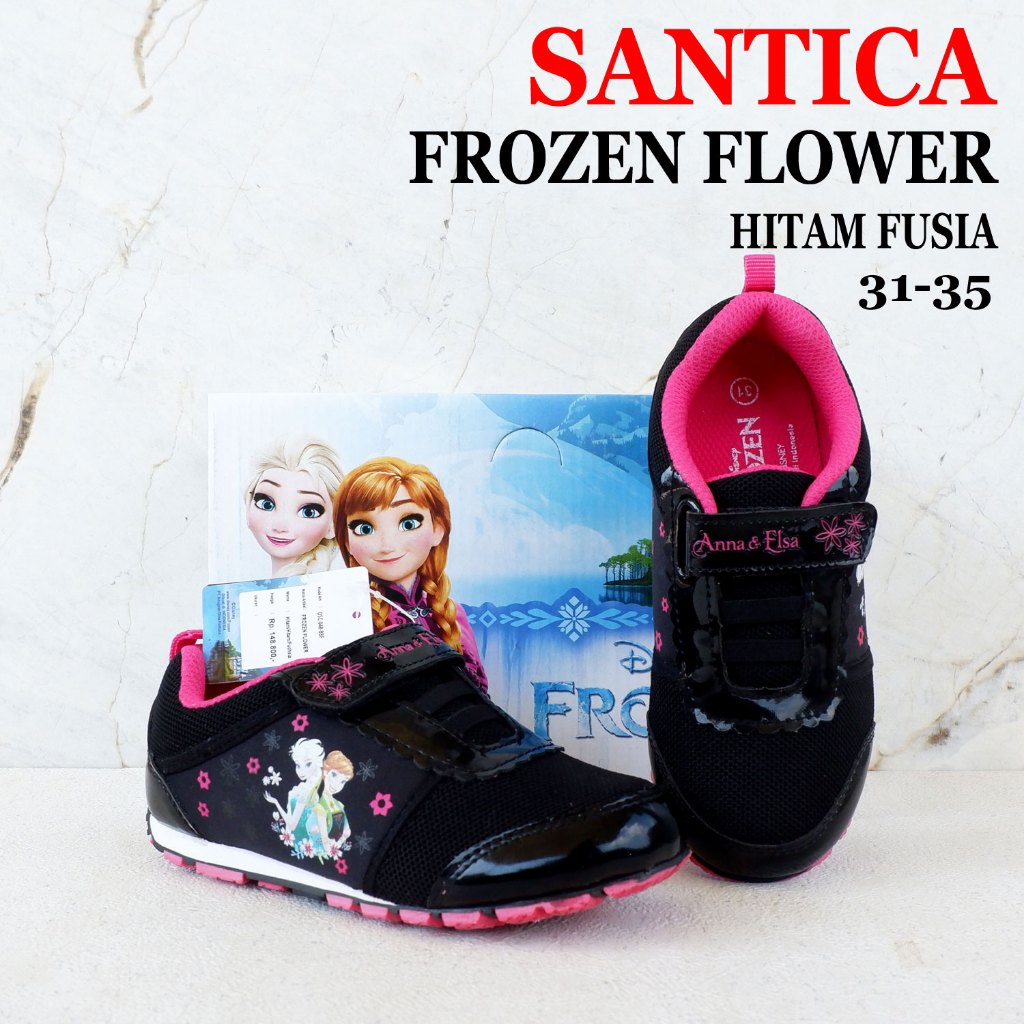 Jual Sepatu sekolah Karakter - size 26-35 - POKE BLAST & FROZEN FLOWER ...