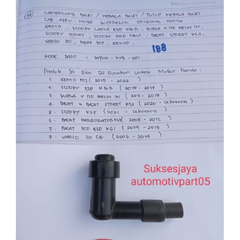 Jual cangklong busi original honda genio scoopy vario supra x 125 beat ...