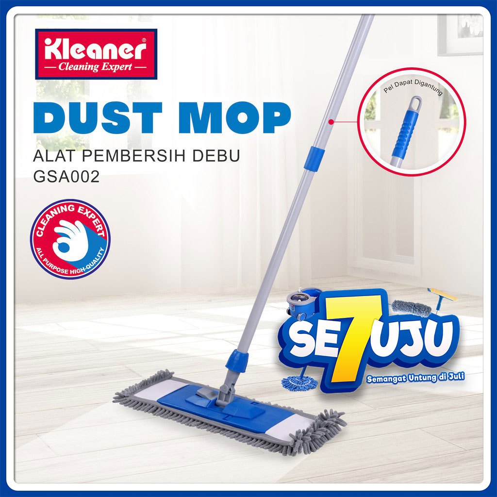 Jual Kleaner Alat Pel Sapu Debu 1 Set Bahan Microfiber Dust Mop ...