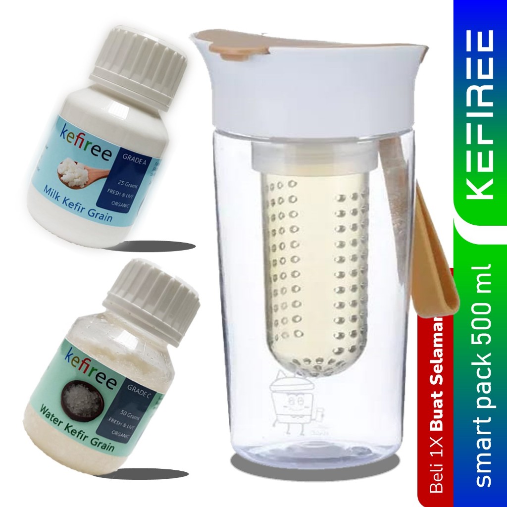 Jual Bibit Kefir - Kefir Grain - Smart Pack Kefiree - 500 ml | Shopee Indonesia