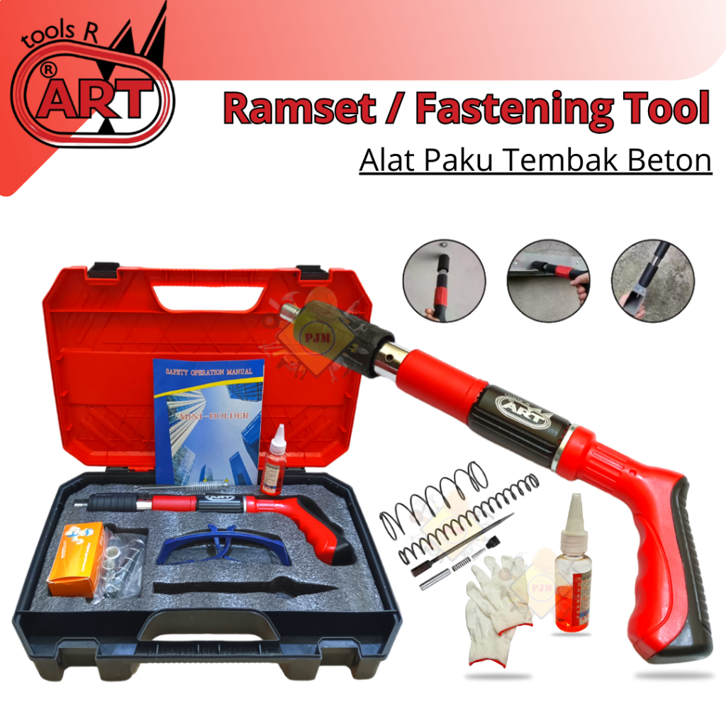 Jual Art Alat Paku Tembak Beton / Ramset Gun Set / Nail Gun Set / Paku ...