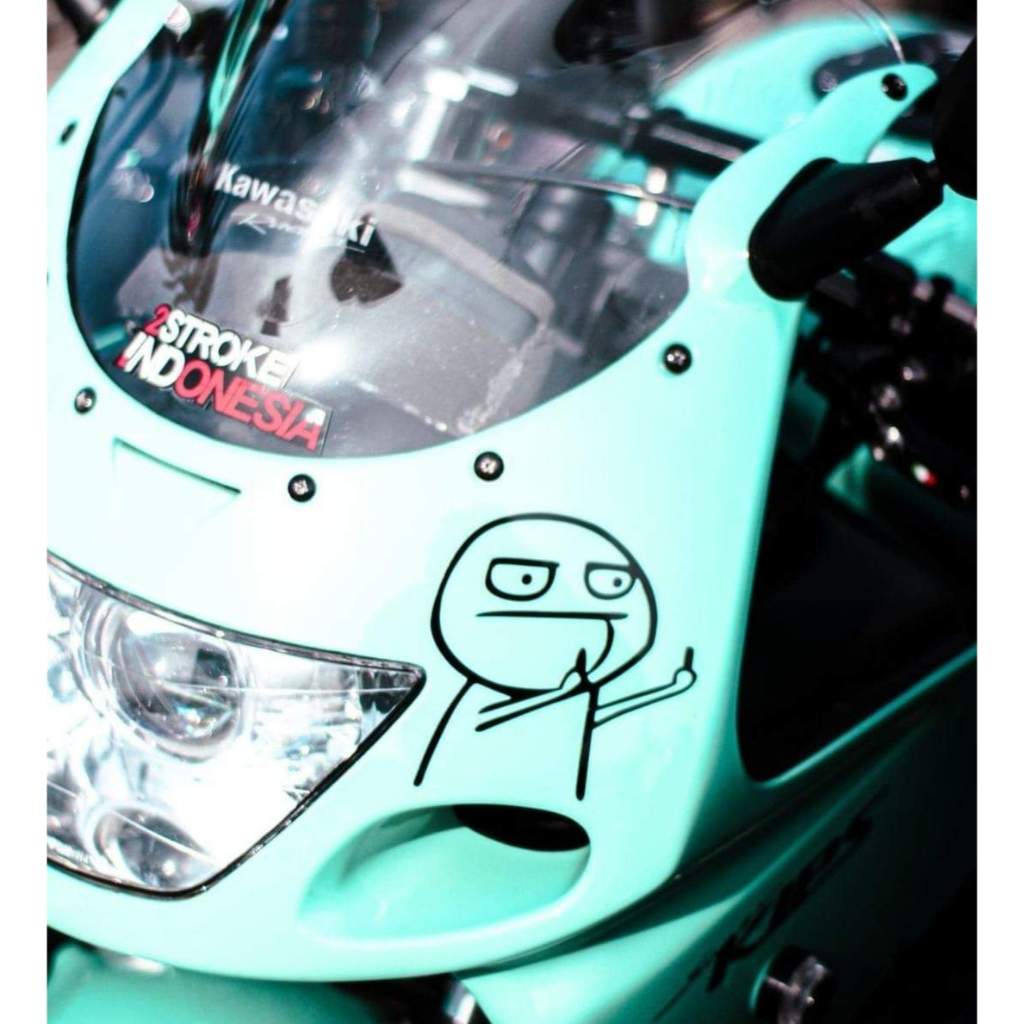 Jual Stiker Helm Middle Finger Cutting Keren Anti Air 3d Timbul Unik