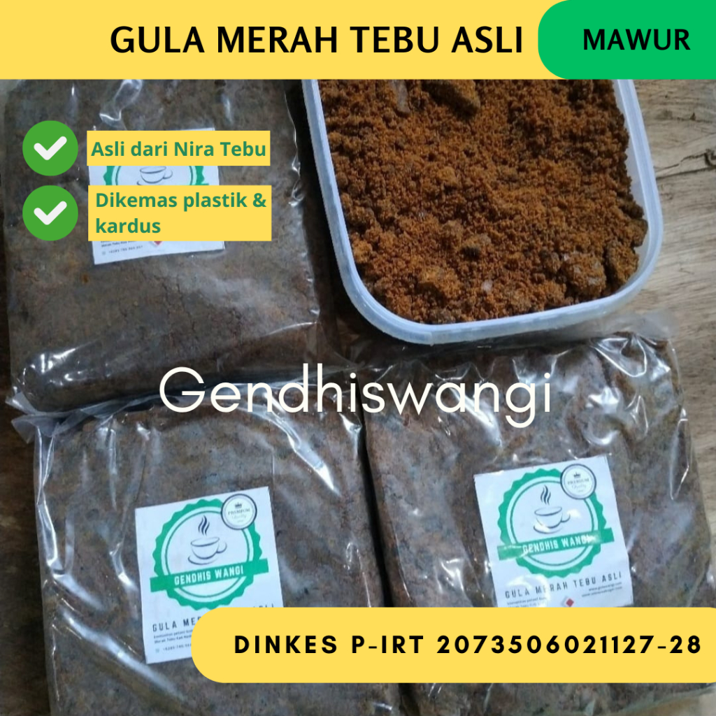 Jual GENDHISWANGI- GULA MERAH TEBU (MAWUR) KERING 1 KG/ GMT/ ECO ENZYME ...