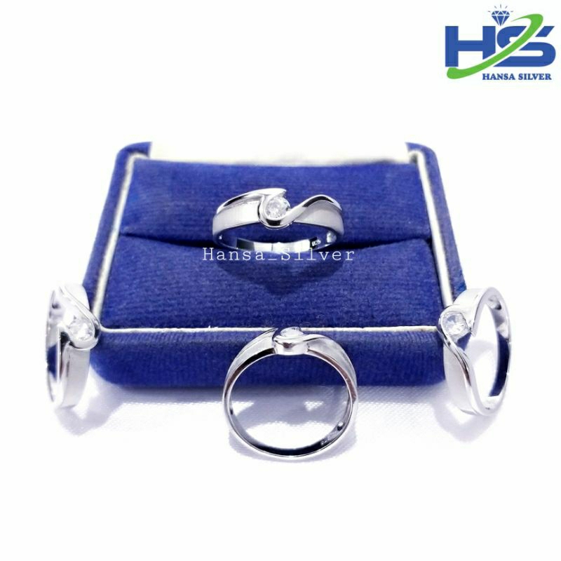 Jual Cincin Perak Asli Motif Couple Tunangan Silver Asli 925 Lapis Emas ...
