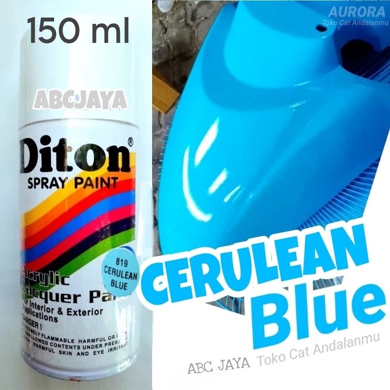 Jual Cat Pilok Diton Spray Paint 819 Cerulean Blue 150ml Cerulian ...