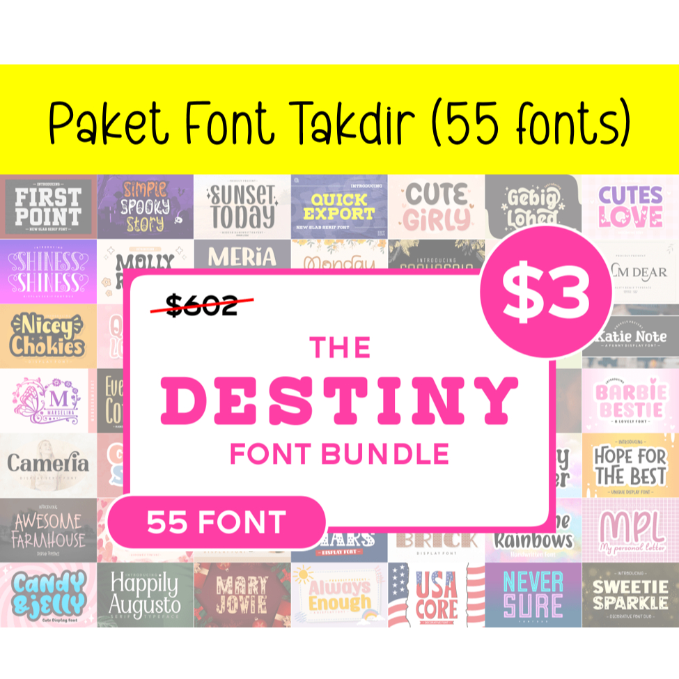 Jual Paket Font Takdir (55 fonts) | Shopee Indonesia