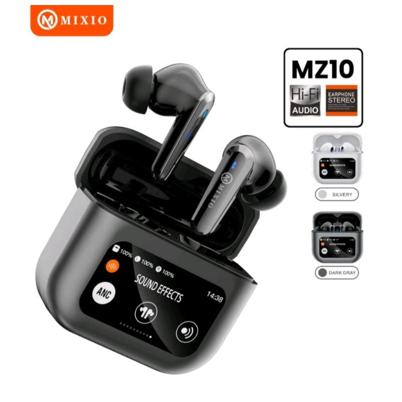 Jual MIXIO MZ-10 LCD TWS Bluetooth Headset Earphone Touch Screen V5.4 ...