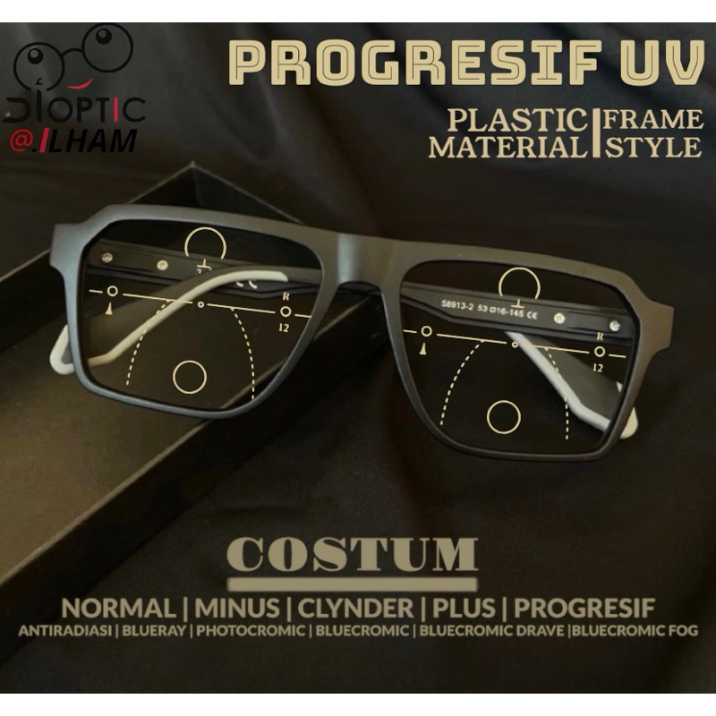 Jual Kacamata progresif bluecromic drive anti silau anti radiasi ...