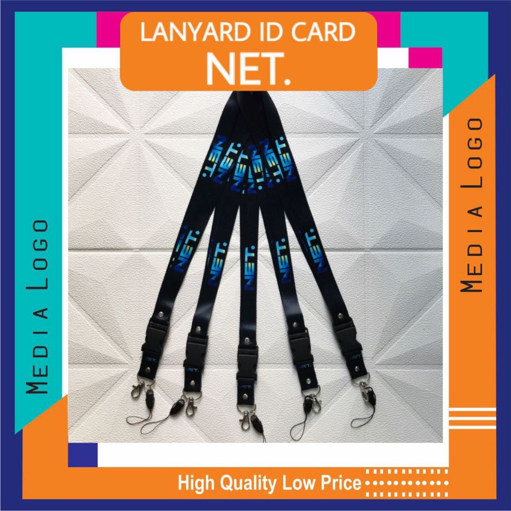 Jual Lanyard Gantungan Id Card NET TV PRINTING (TANPA HOLDER) | Shopee ...