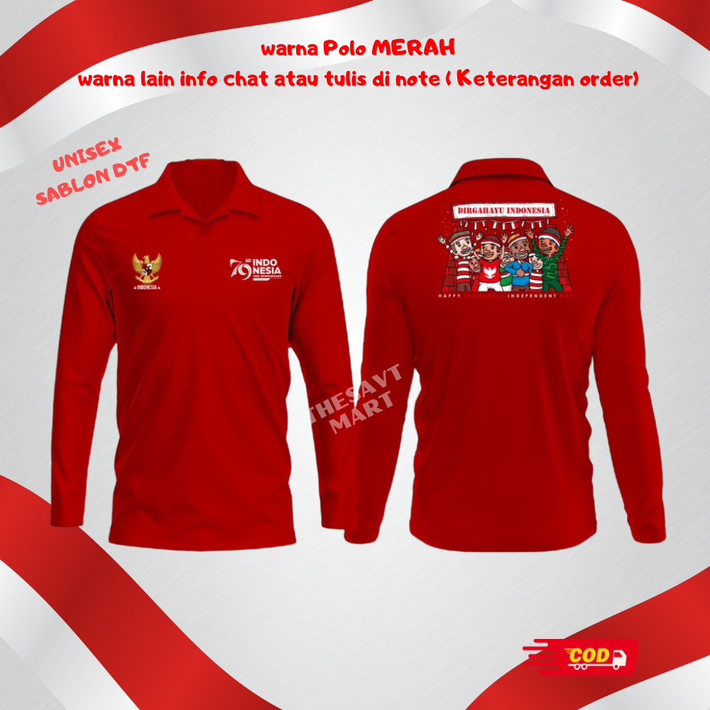 Jual BAJU POLO HUT RI 79 INDONESIA MERDEKA PANITIA 17 AGUSTUS - POLO ...