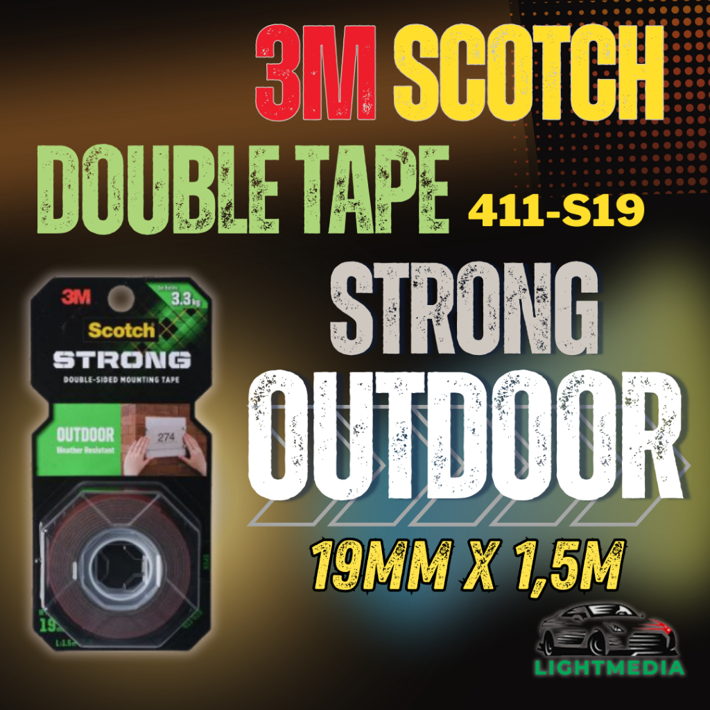 Jual Double Tape 3M Scotch Strong OUTDOOR Double Tape untuk Luar ...