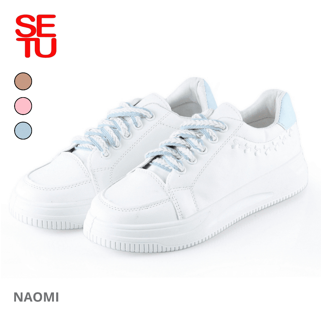 Jual SETU Naomi Sepatu Putih Casual Wanita Sneakers Cantik Import Shoes ...