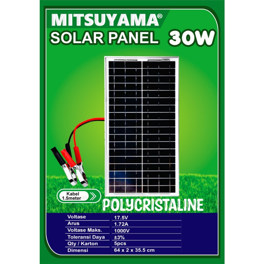 Jual Solar Panel Polycristalline Mitsuyama 1000V Polycrystalline 30 ...