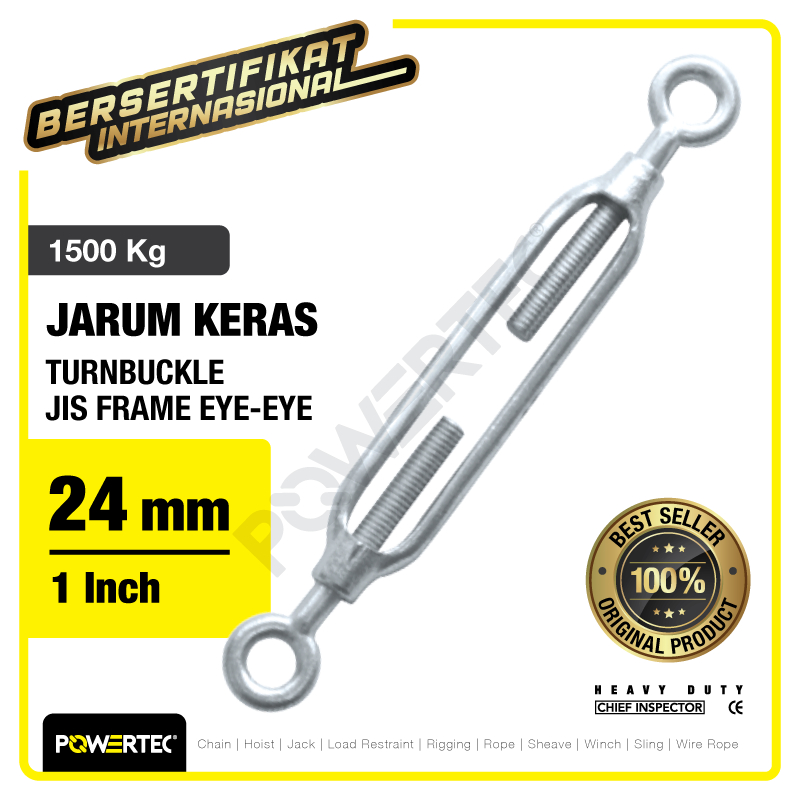 Jual POWERTEC Turnbuckle / Jarum Keras JIS Eye & Eye M24 Span Skrup ...