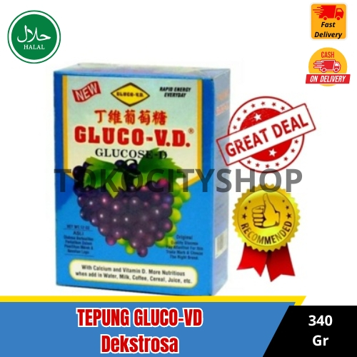 Jual Glukosa / Tepung Dekstrosa GLUCO VD 340gr 12oz / Gula Anggur ...