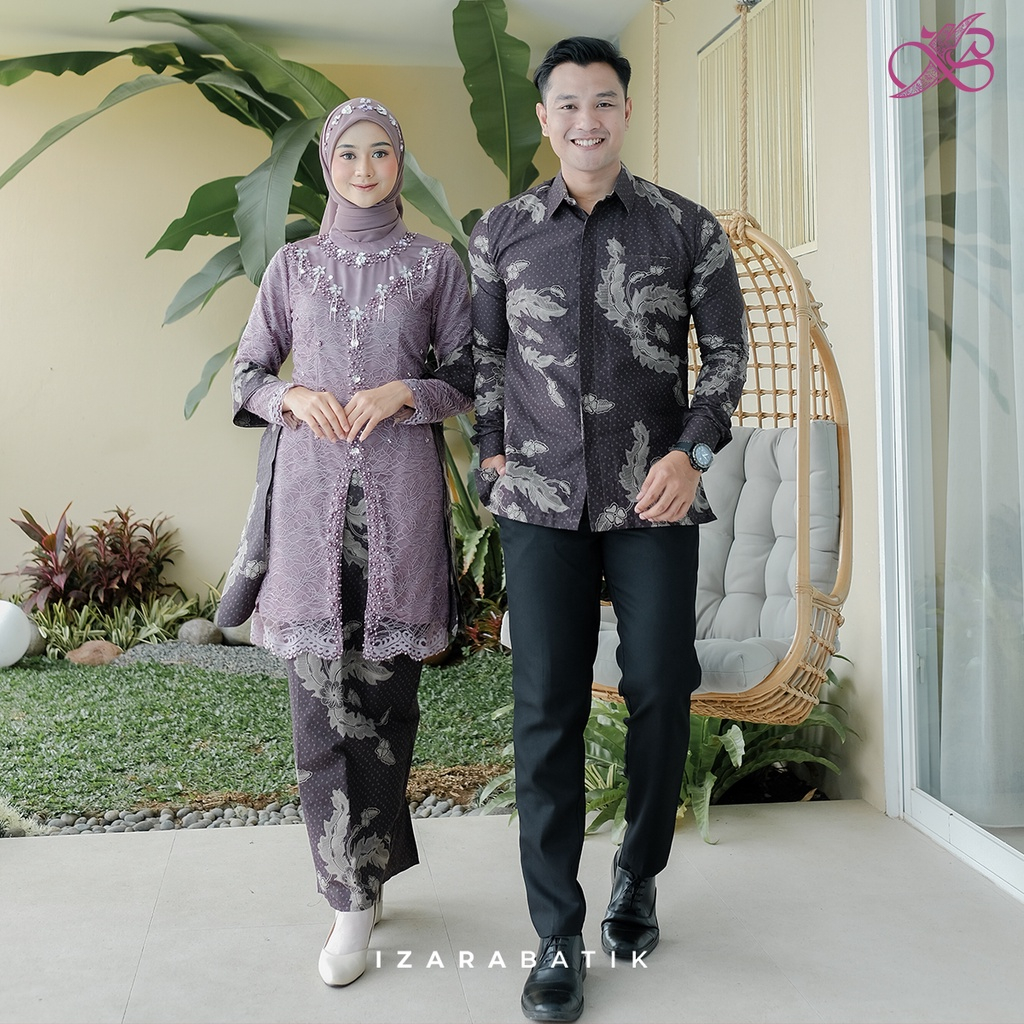 Jual IZARABATIK - Anggita Taro Set Kebaya Batik Modern Couple Wisuda ...