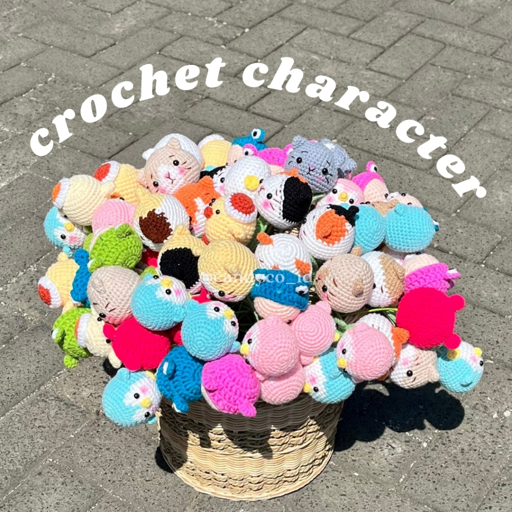 Jual Boneka Rajut Buket | Panjang Batang 30cm | Shopee Indonesia