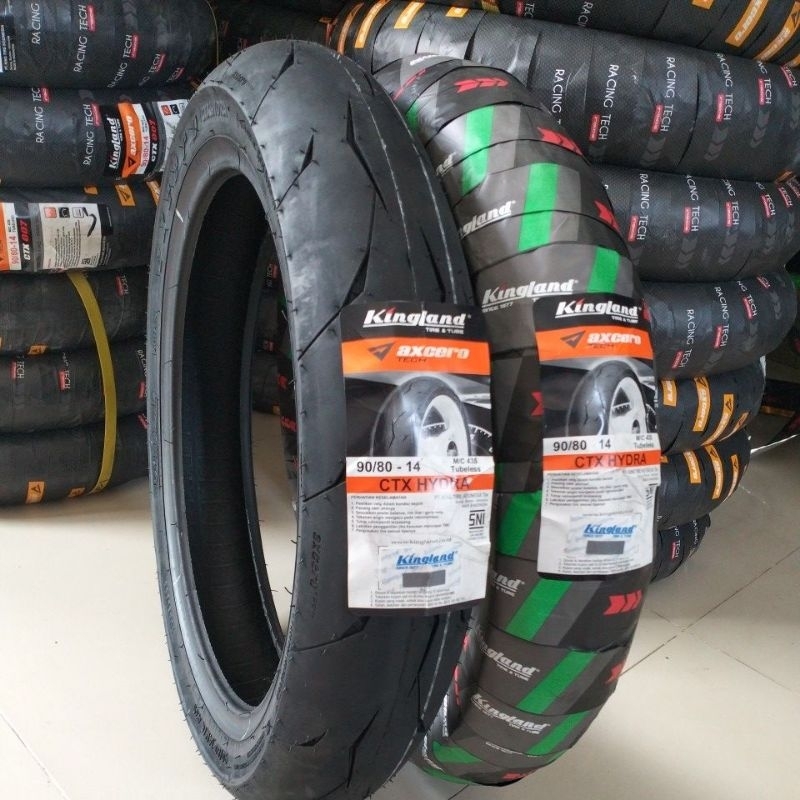 Jual Ban tubeless 90/80 14 & 100/80 14 CTX Hydra matic#Kingland soft ...