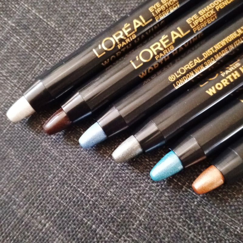 Jual Satu set Eyeshadow & lipstik pencil 2 in 1 L'Oreal made in italy ...