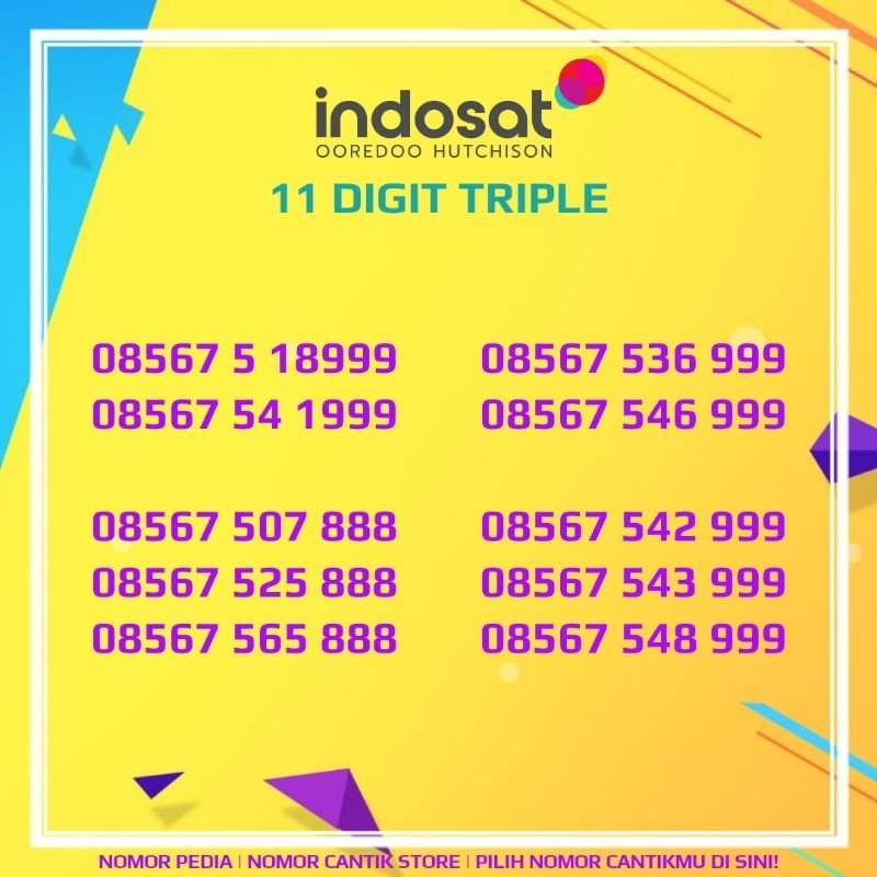 Jual 11 DIGIT INDOSAT IM3 TRIPLE 888 999 CANTIK MURAH | Kartu Perdana ...
