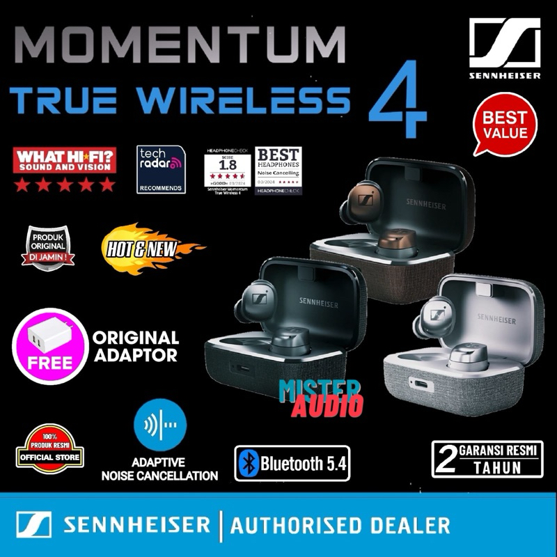 Jual Sennheiser MOMENTUM True Wireless 4 / TWS 4 / TWS4 Premium ...
