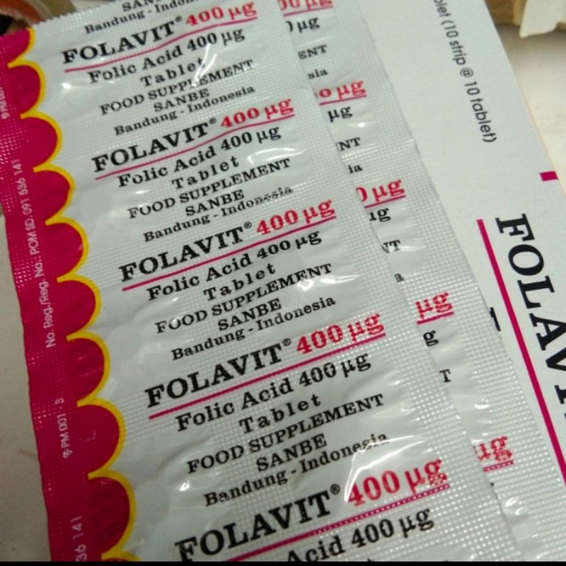 Jual Folavit 400 Mcg Strip 10 Tablet - Suplemen Asam Folat Ibu Hamil ...